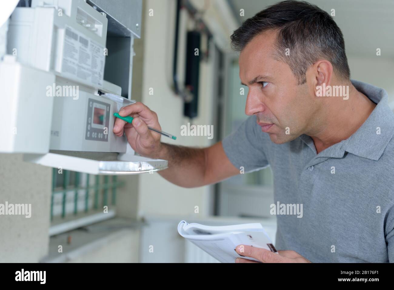 Combi boiler service hi-res stock photography and images - Alamy