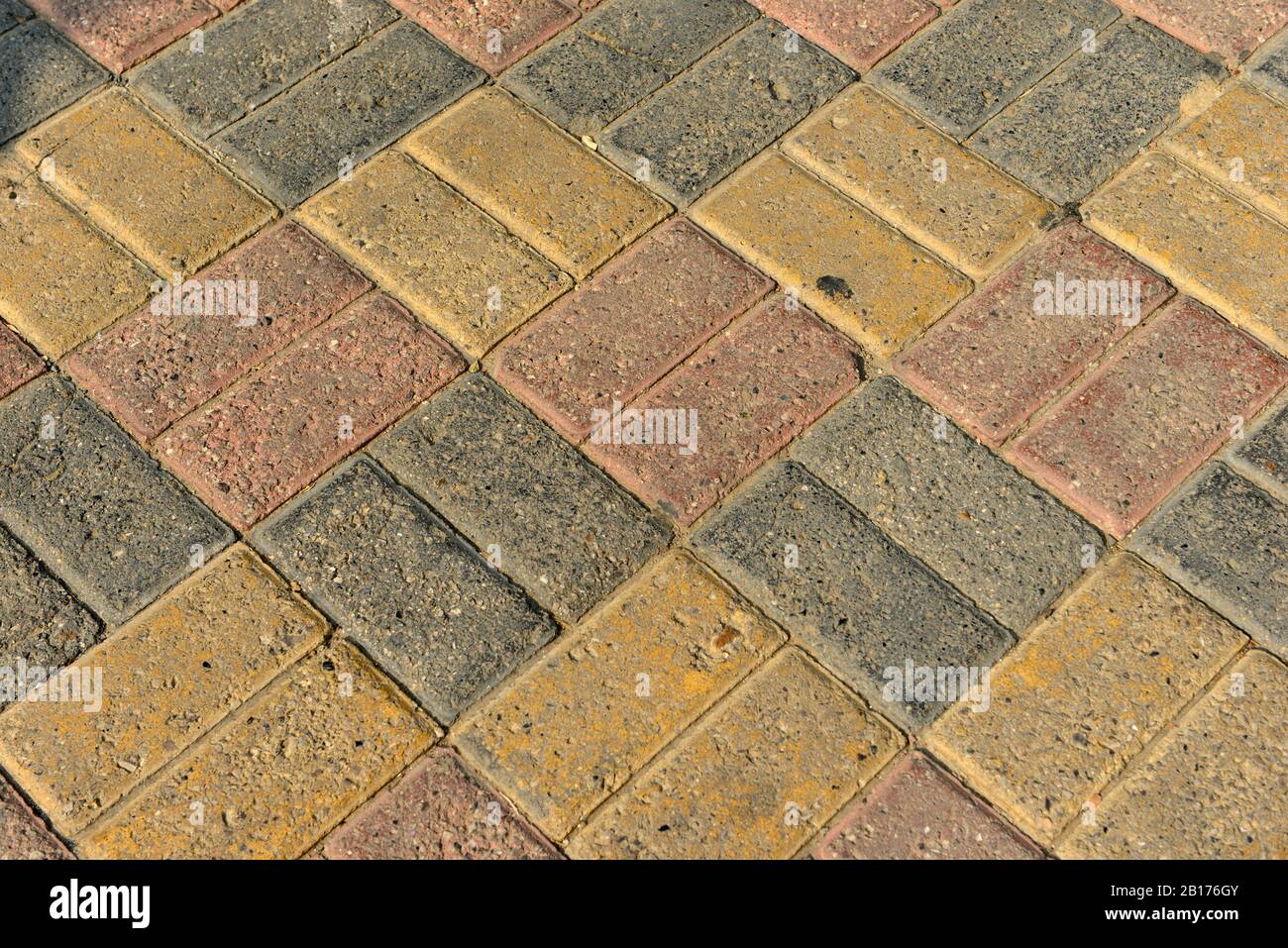 Different colours of block paving, Beijing, China Stock Photo - Alamy