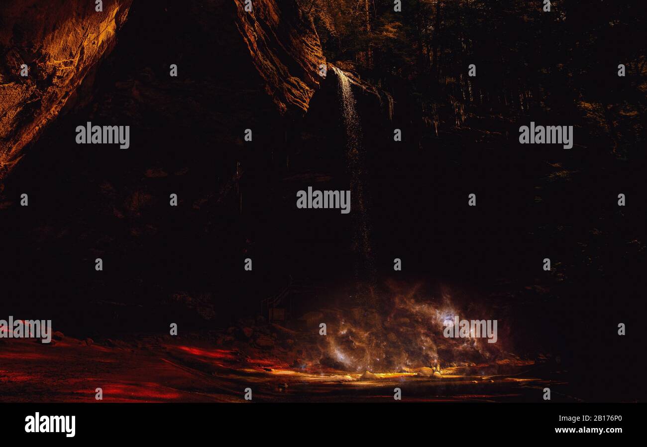 Fire waterfall hi-res stock photography and images - Alamy