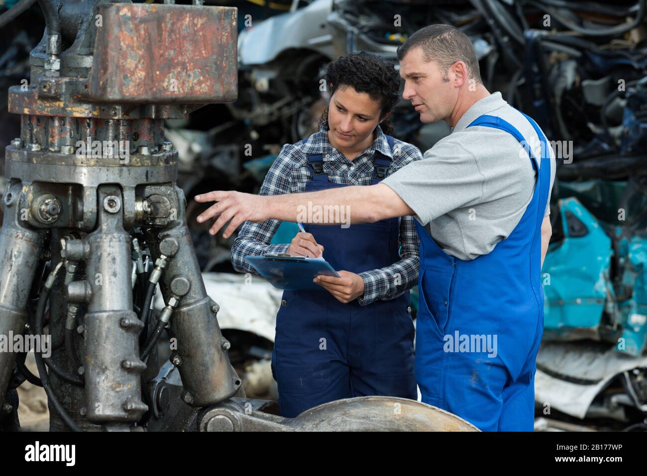 fixing an engine outdoors Stock Photo - Alamy