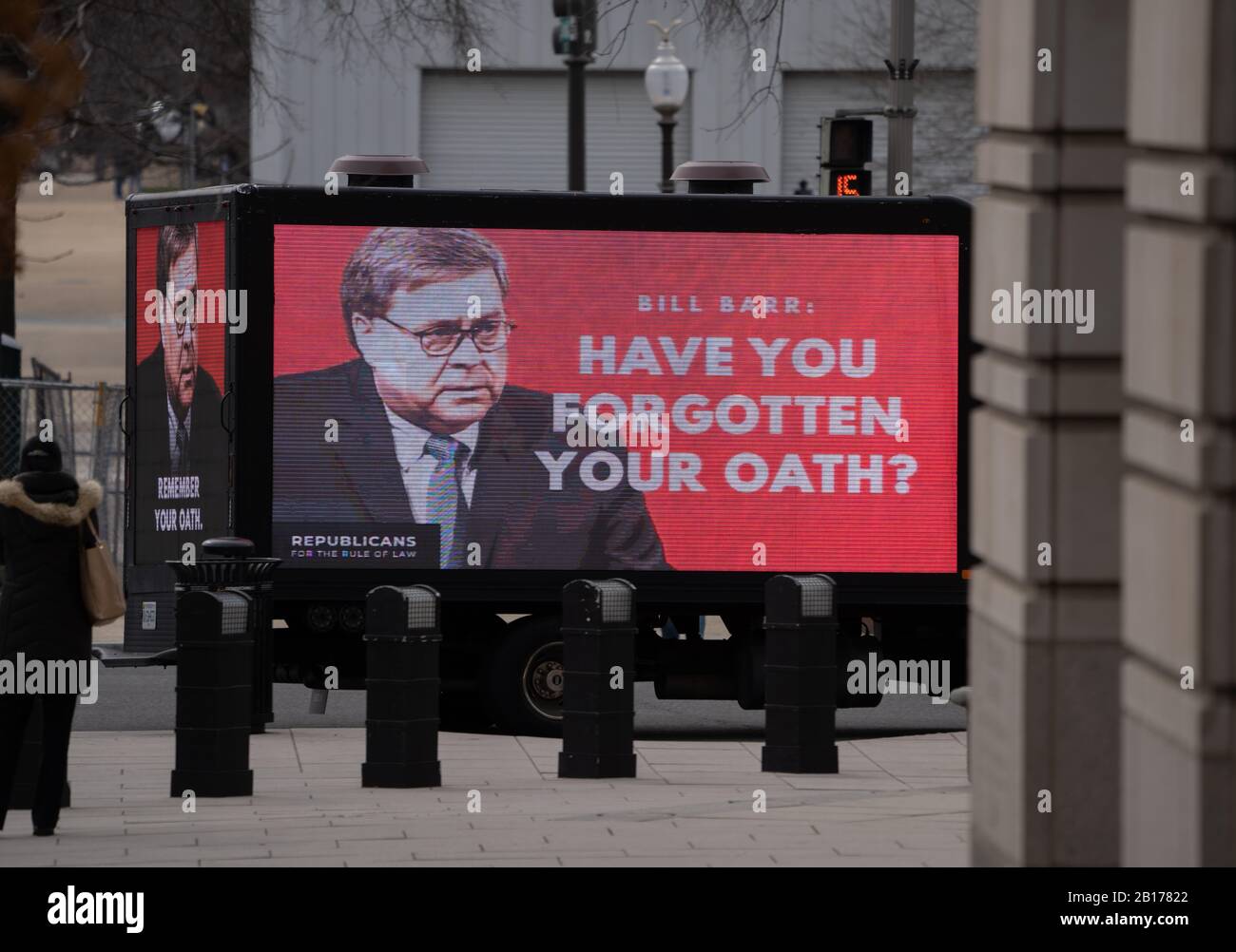 Washington, United States Of America. 20th Feb, 2020. An auto circles ...