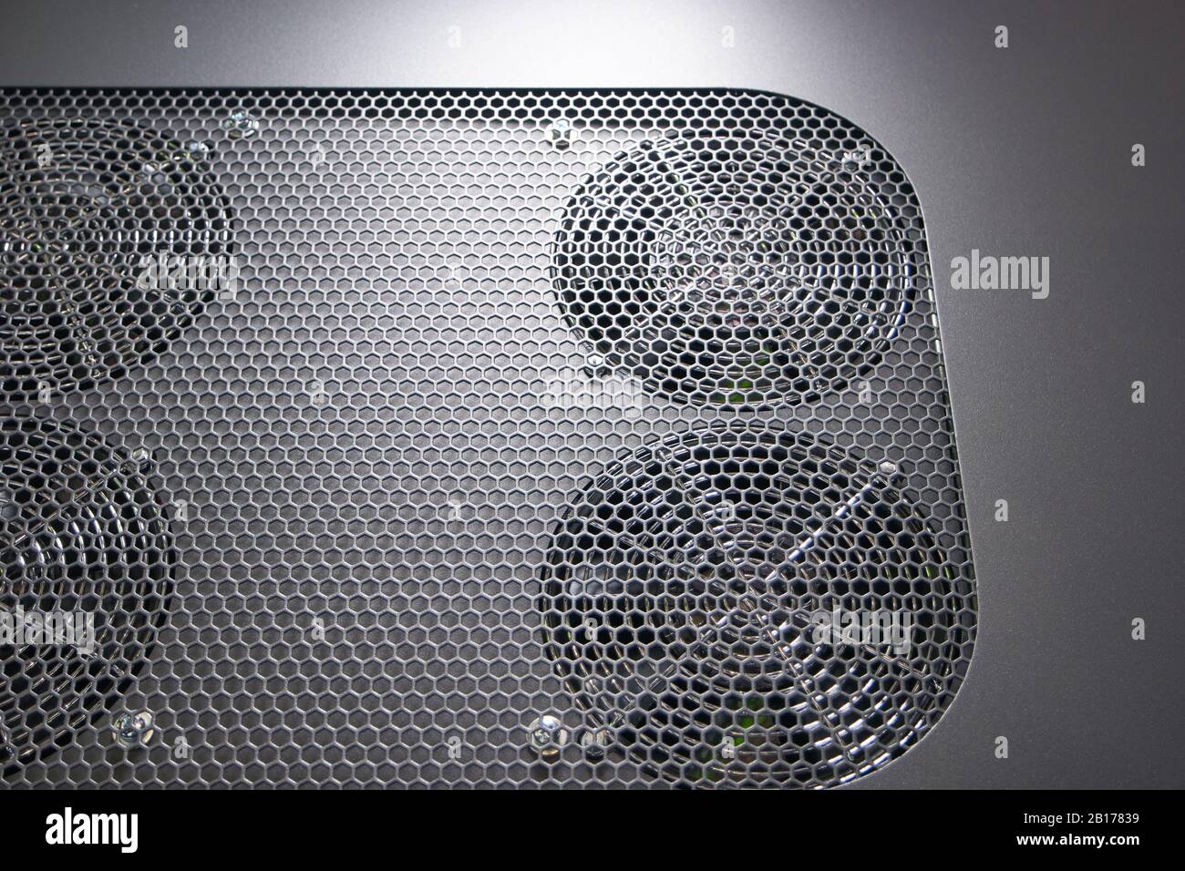 Grey cooling fan system with grid Stock Photo - Alamy