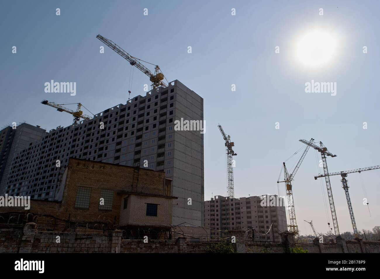 High-rise buildings construction Stock Photo - Alamy