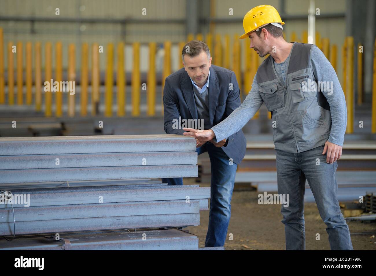 warehouse workers outside factory Stock Photo - Alamy