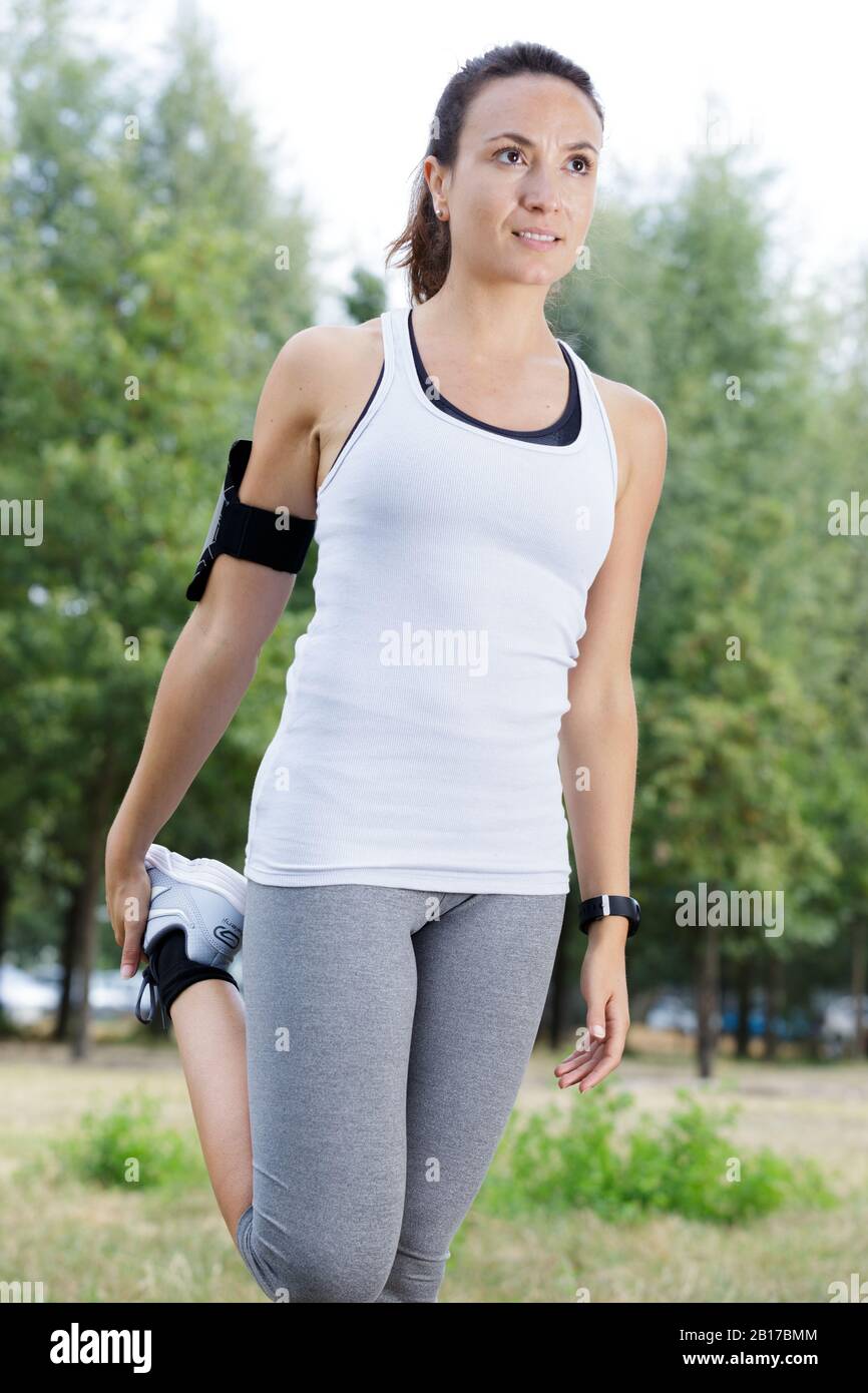 Legs before workout hi-res stock photography and images - Alamy
