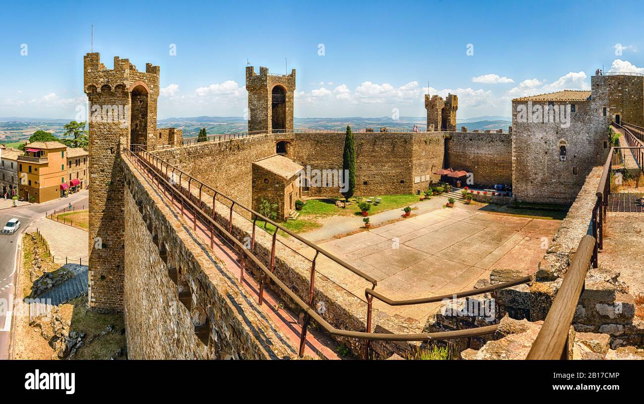 Interior of a medieval italian fortress, iconic landmark and one of the ...