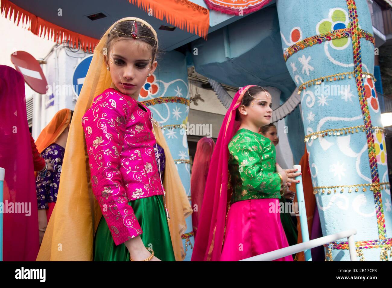 SITGES, SPAIN - February 23, 2020: People at last day of Sitges ...