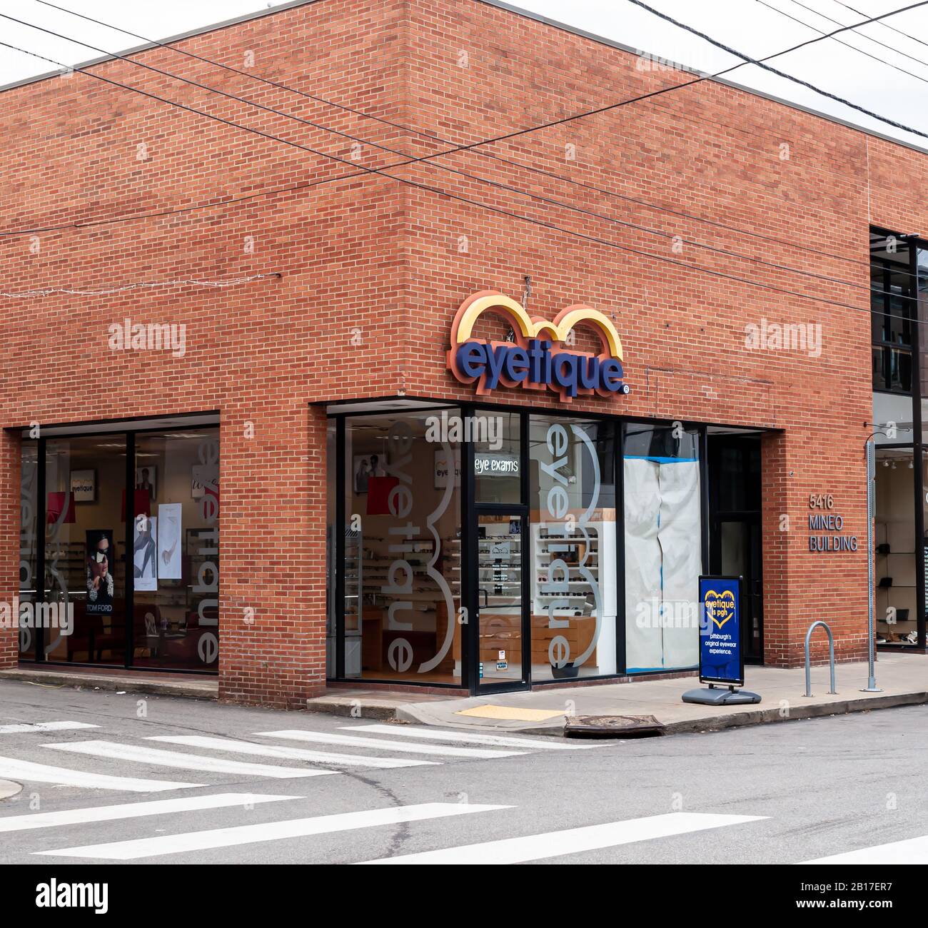 The Eyetique store, an optometrist and eyeglass store on Walnut street ...