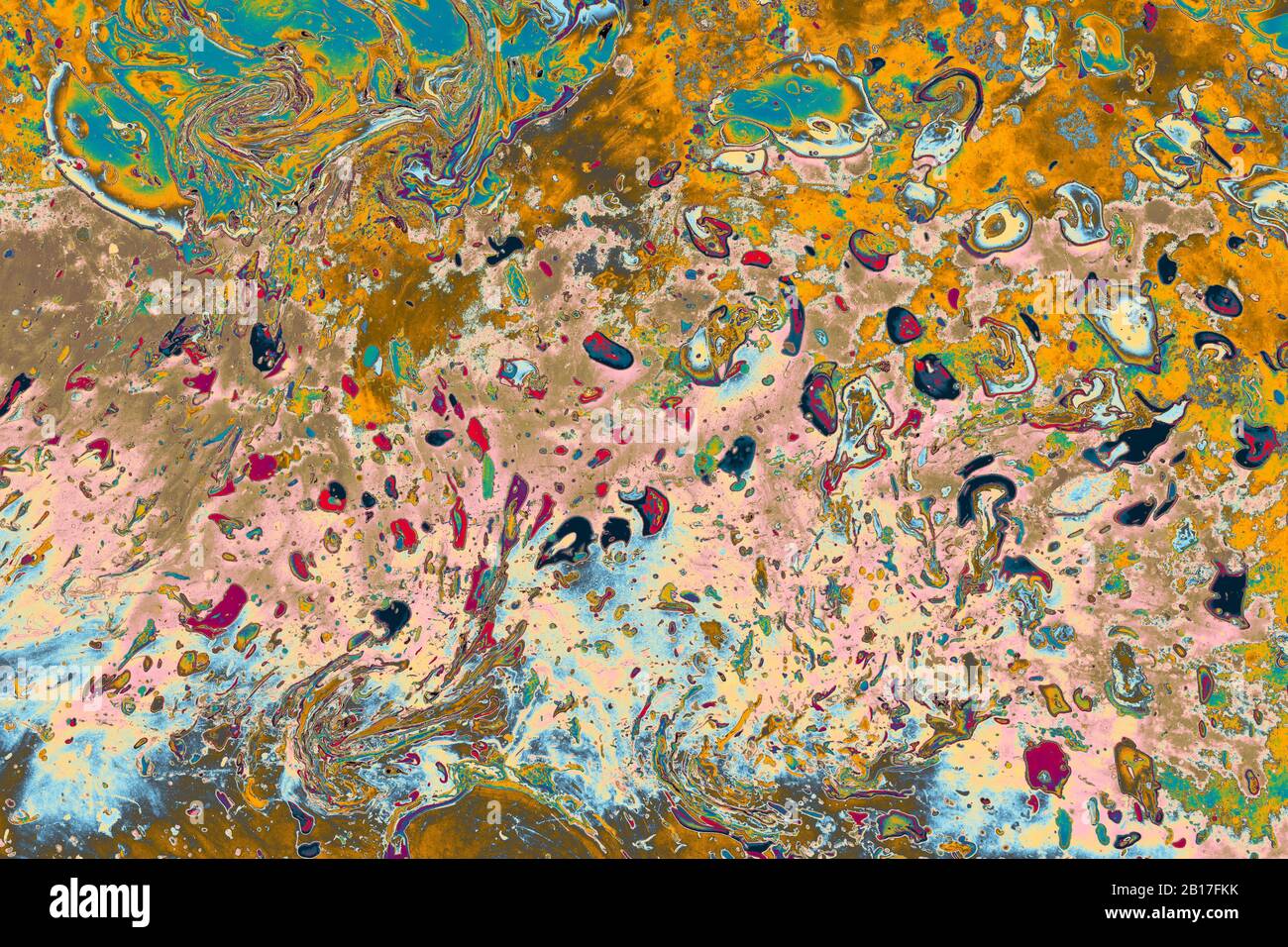 Traditional Ottoman Turkish abstract marbling art patterns as ...