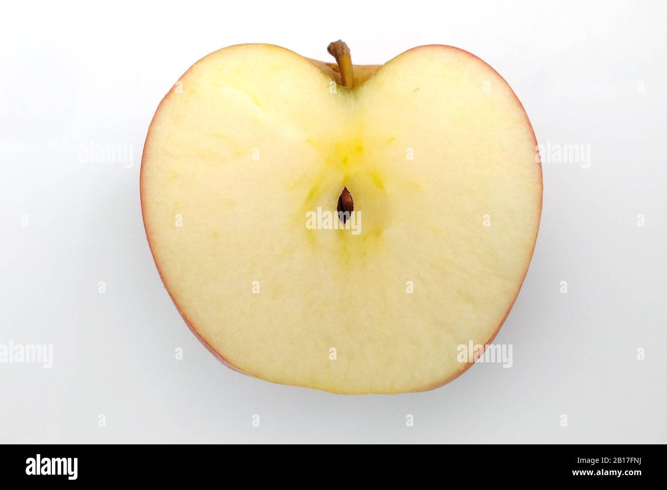 Half an apple on a white background top view. Fresh halved apple Stock ...