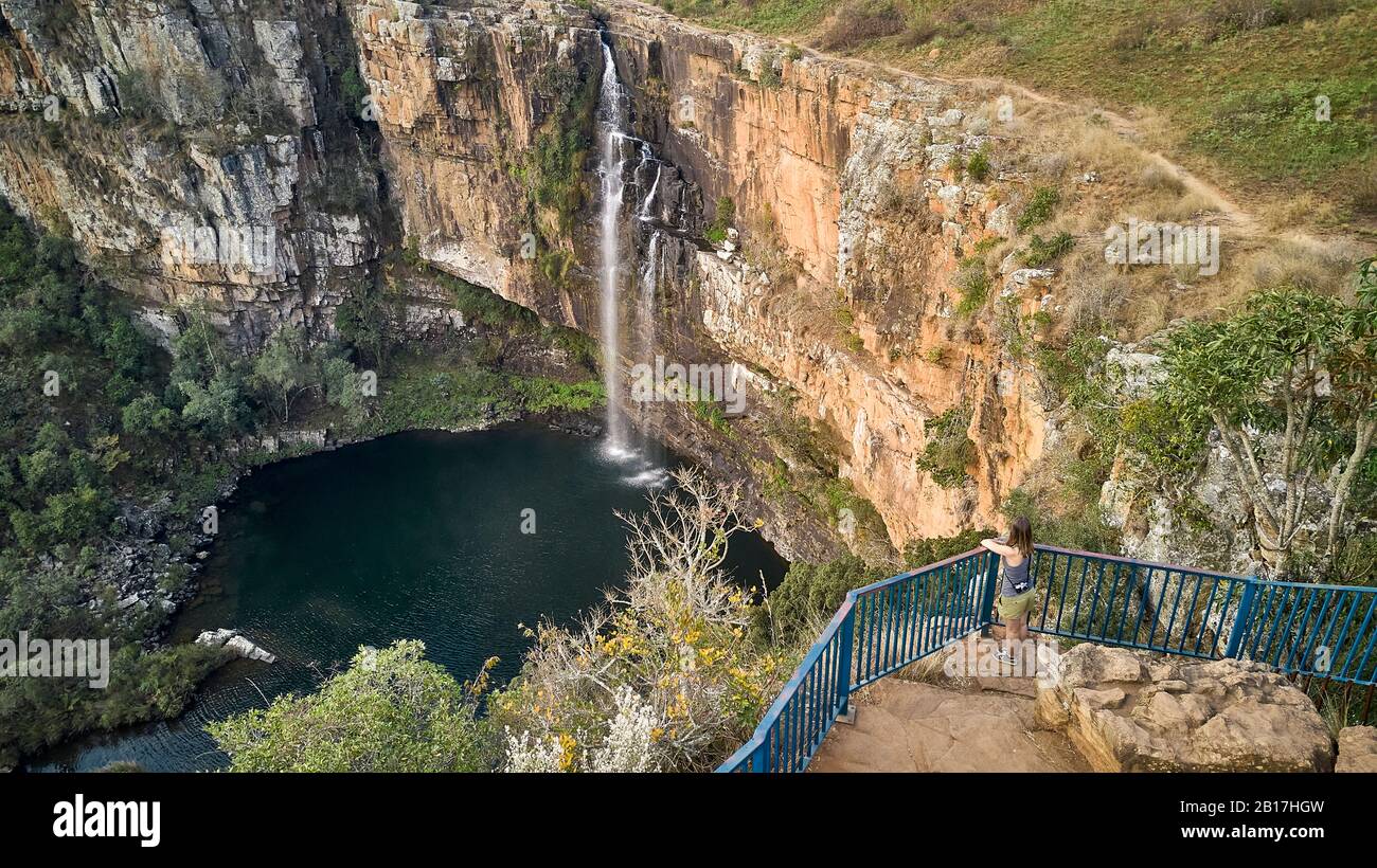 South Africa, Mpumalanga, Aerial view of Mac-Mac Falls Stock Photo - Alamy