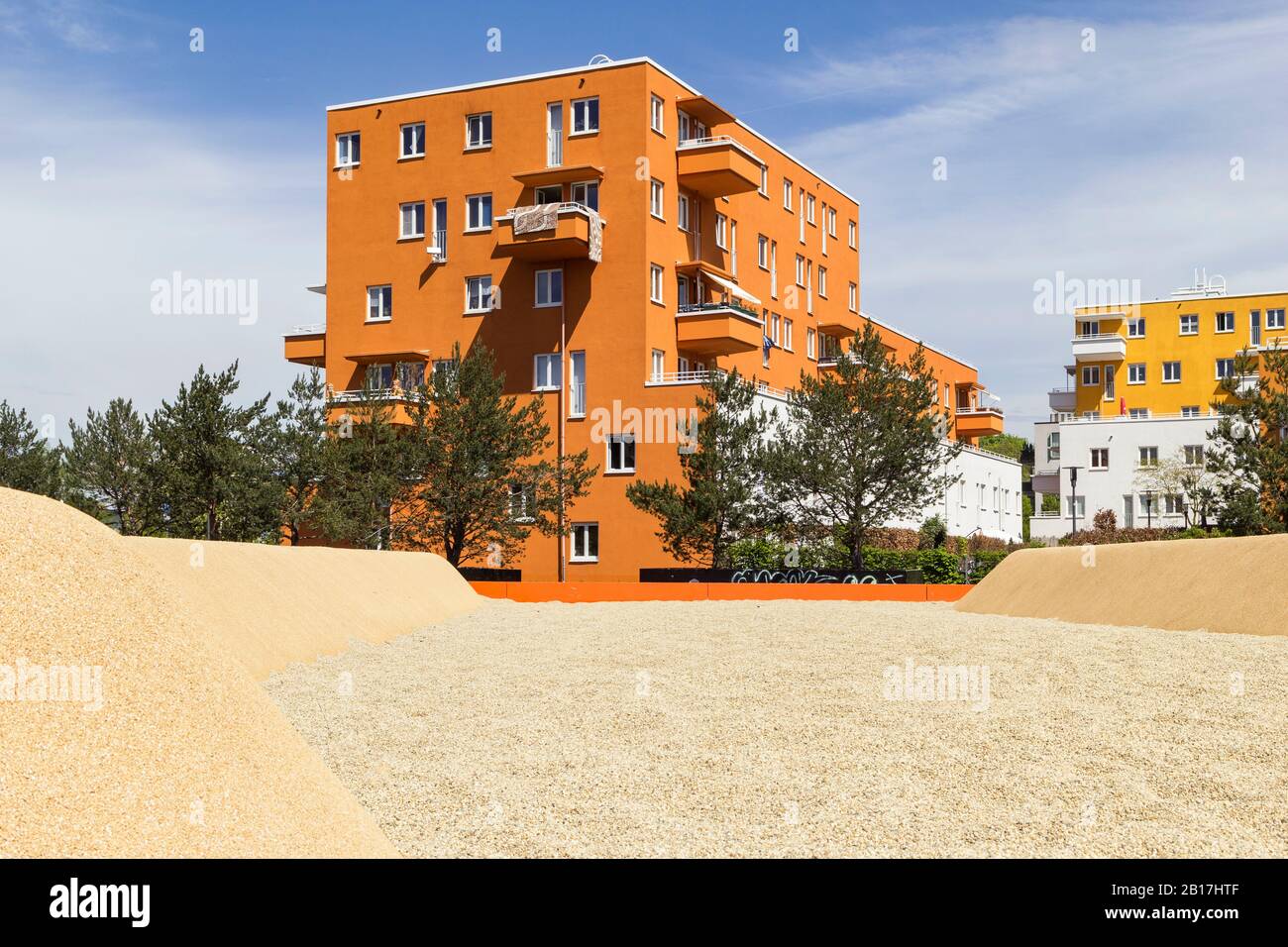 Painted orange house hi-res stock photography and images - Alamy