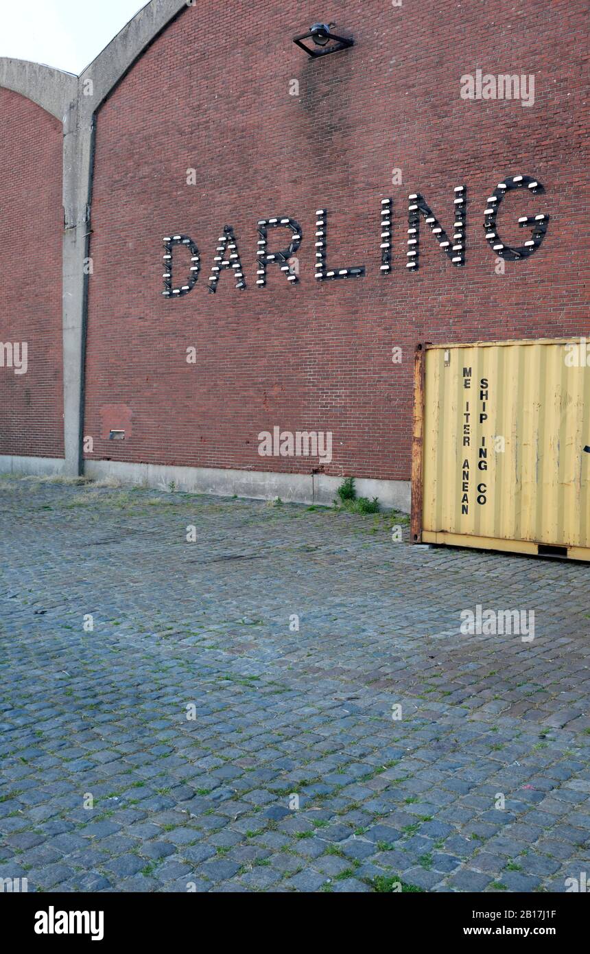 Darling neon sign warehouse wall hi-res stock photography and images ...