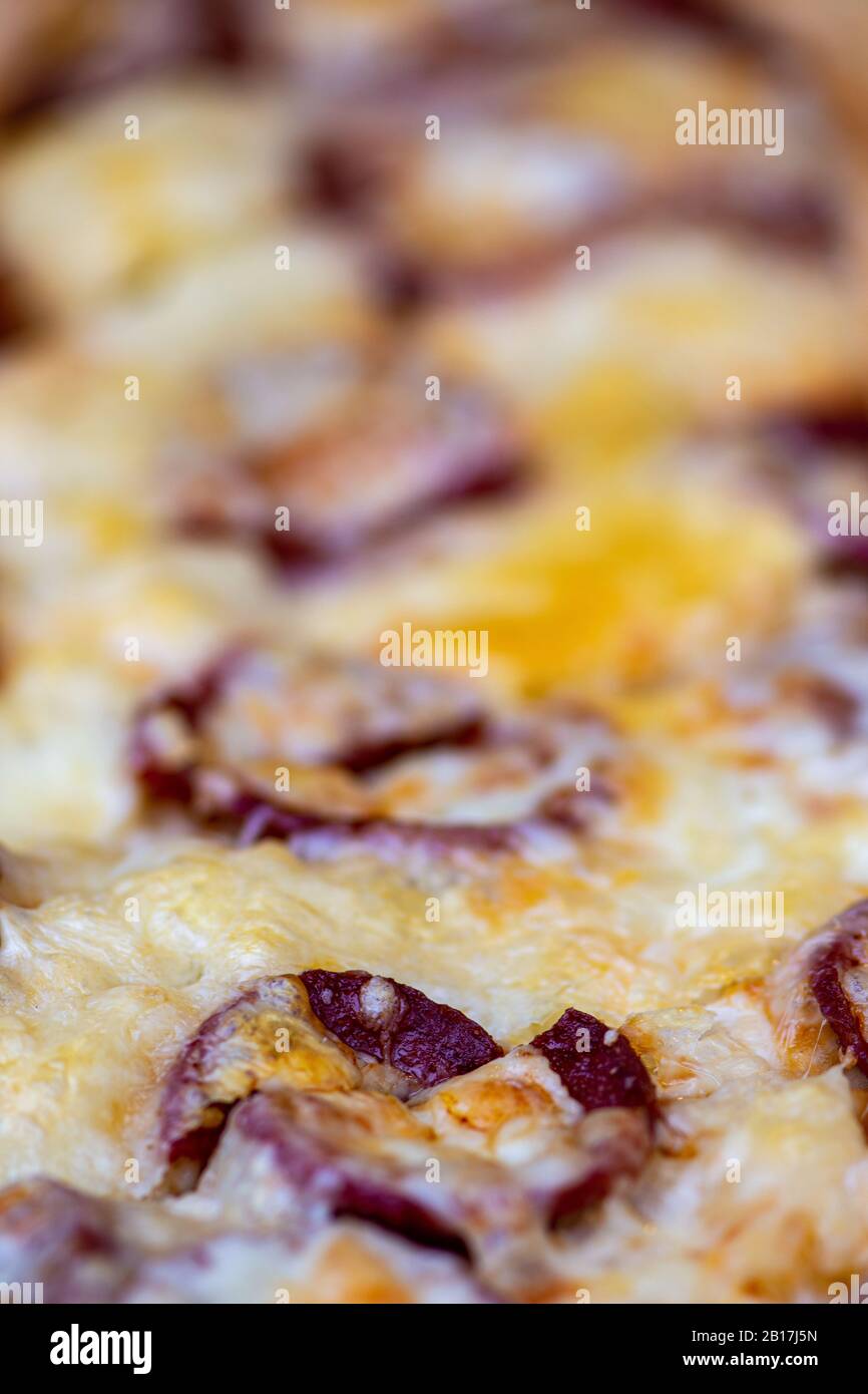 Pide turkish delight with sucuk and cheese Stock Photo - Alamy