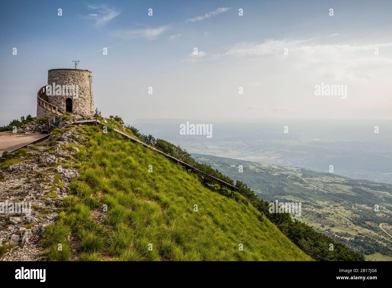 Observation tower on Vojak summit, Ucka Nature Park, Istria, Croatia ...