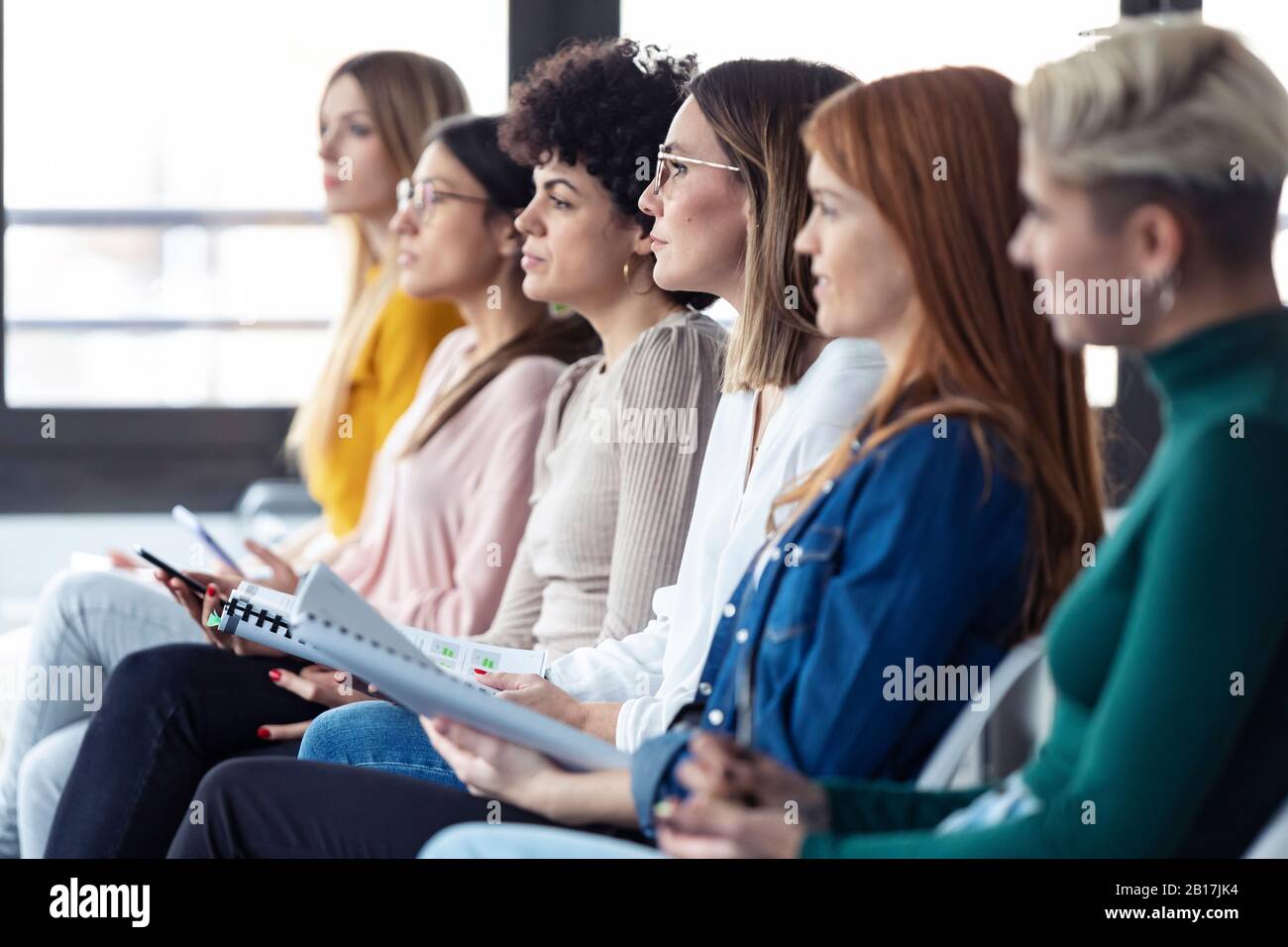 Businesswomen during a training Stock Photo - Alamy