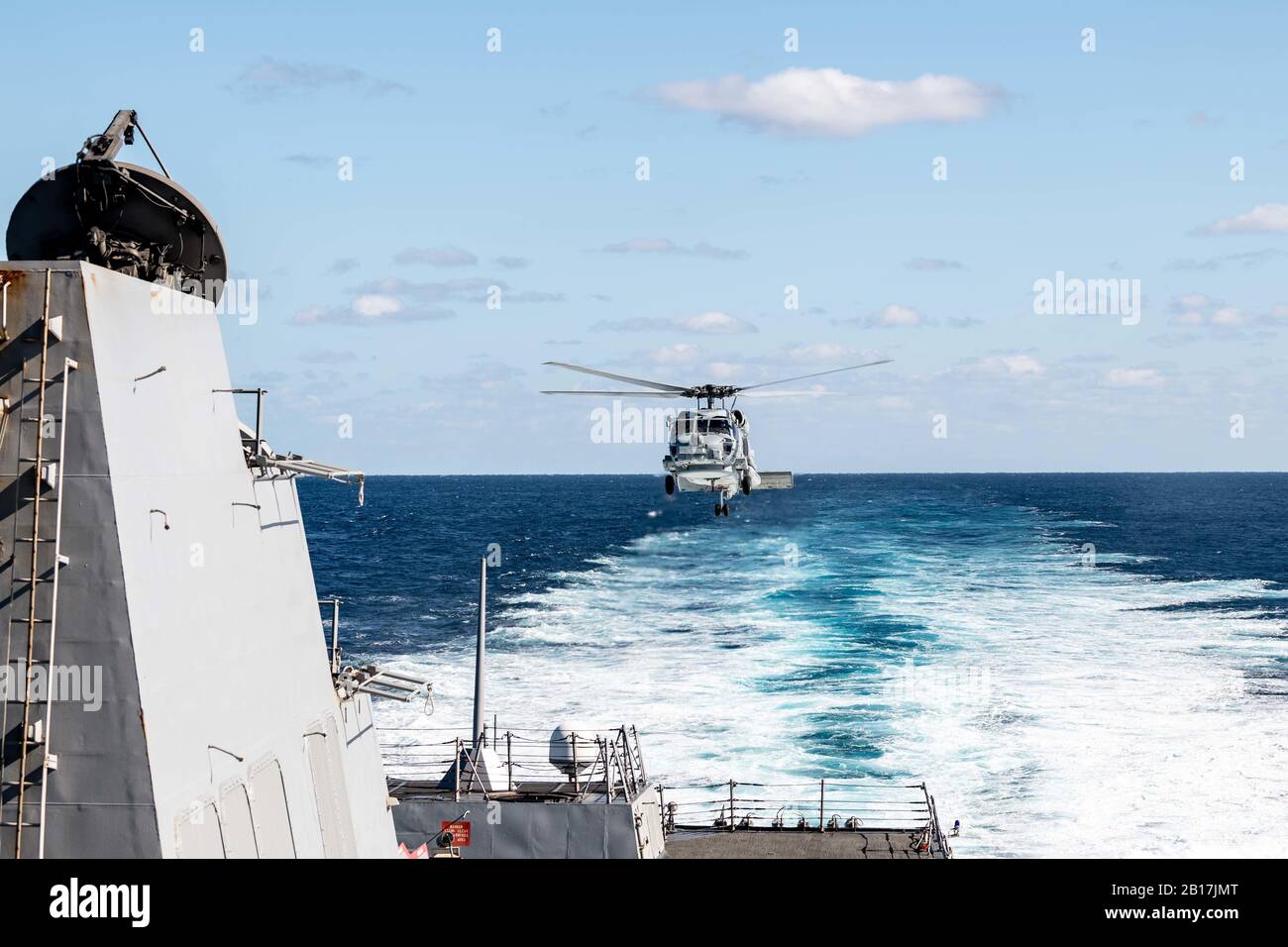 200208-N-OQ778-1002 ATLANTIC OCEAN (Feb. 8, 2019) An MH-60R Sea Hawk ...
