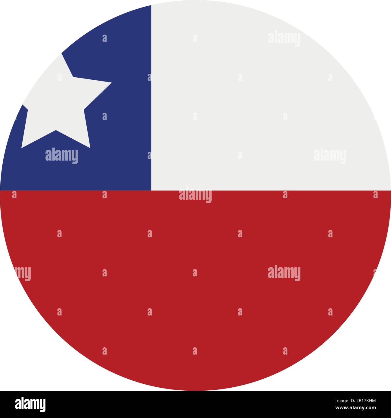 Chile flag illustrated in vector on white background Stock Vector Image ...