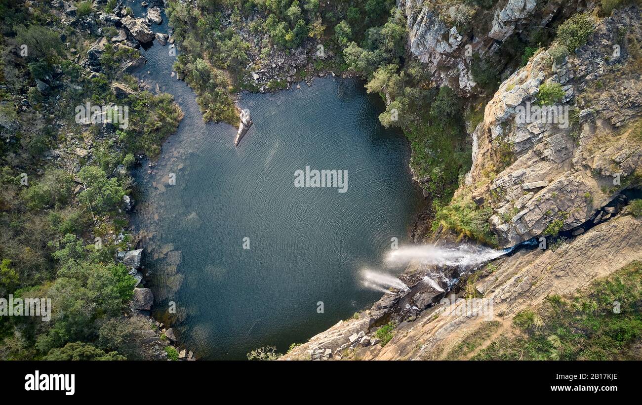South Africa, Mpumalanga, Aerial view of Mac-Mac Falls Stock Photo - Alamy