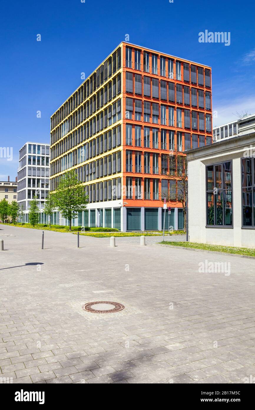 Germany, Bavaria, Munich, Office buildings in Theresienpark Stock Photo ...