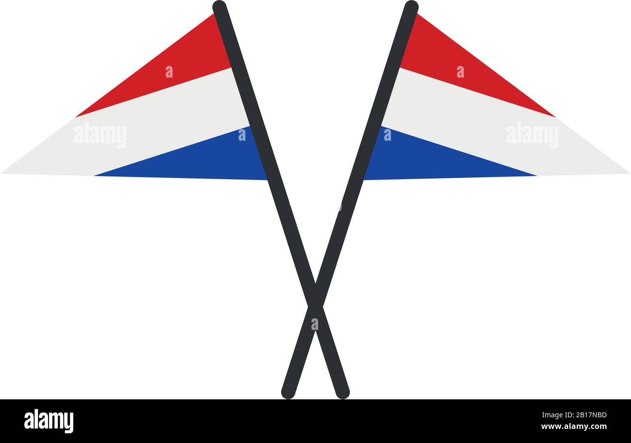 holland flag illustrated in vector on white background Stock Vector ...