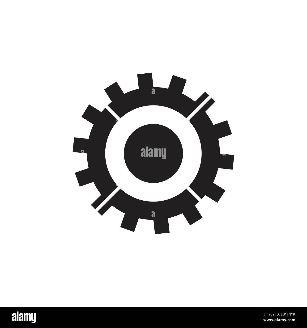 simple geometric cog machine symbol vector Stock Vector Image & Art - Alamy