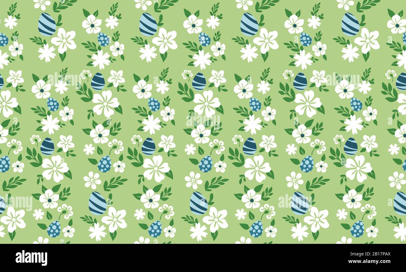Easter egg pattern background for wallpaper design, with leaf and ...