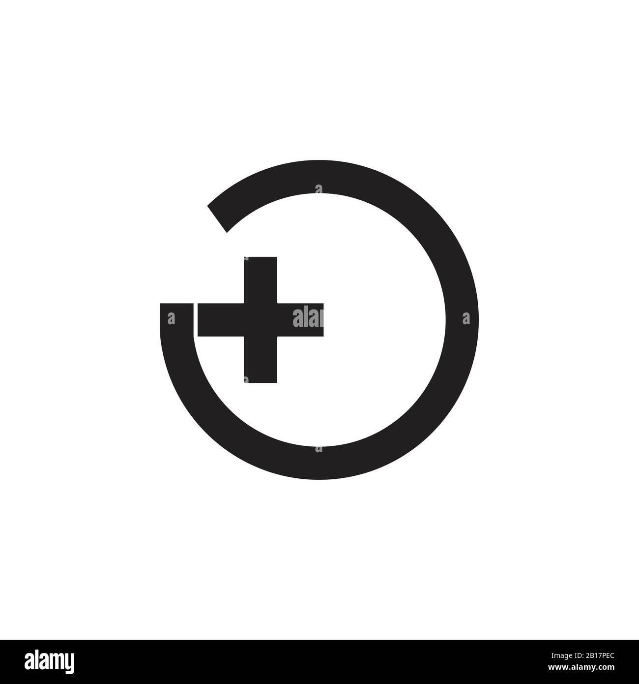 circle plus geometric simple logo vector Stock Vector Image & Art - Alamy