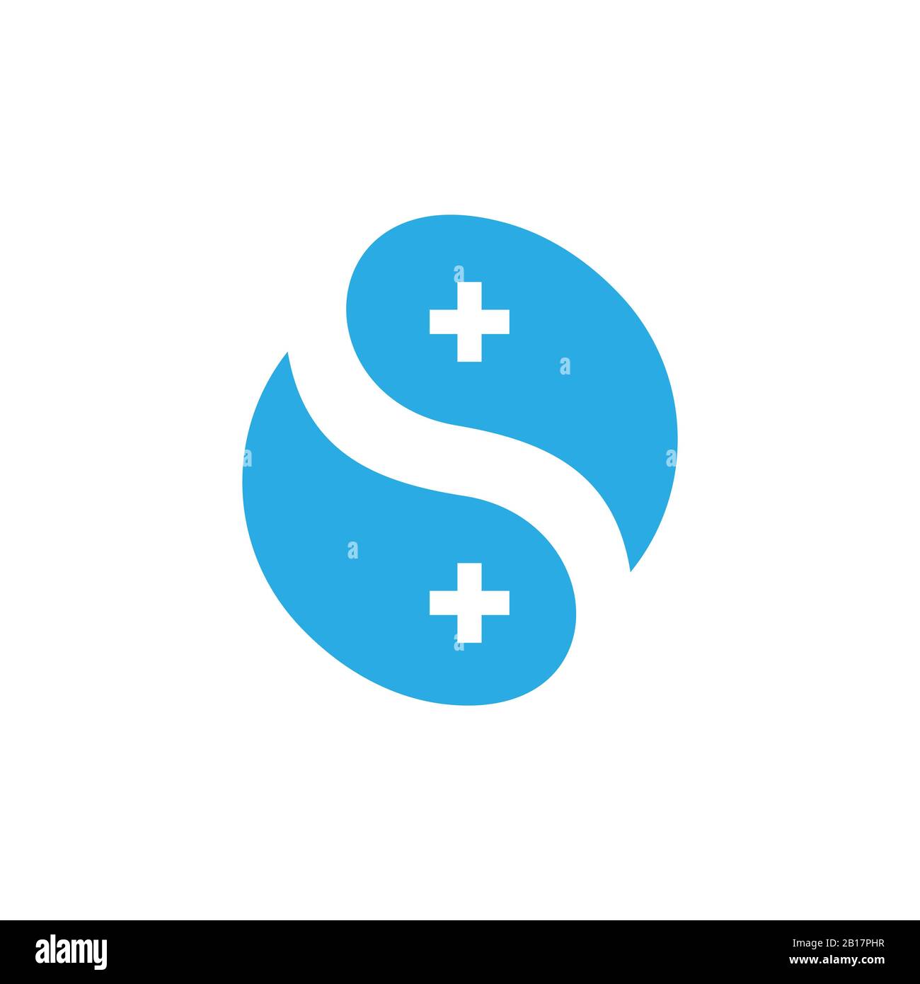 letter s water plus medical logo vector Stock Vector Image & Art - Alamy