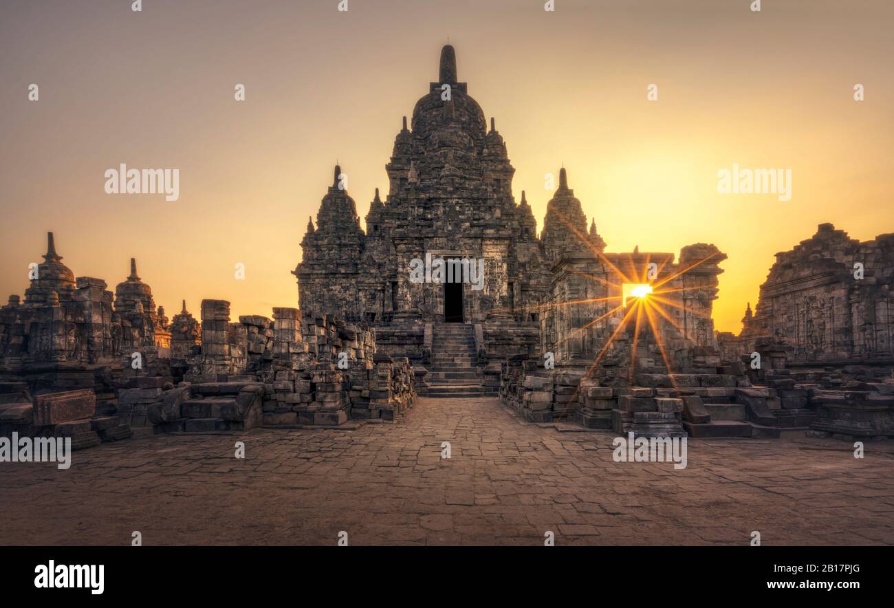 Prambanan sunset hi-res stock photography and images - Alamy