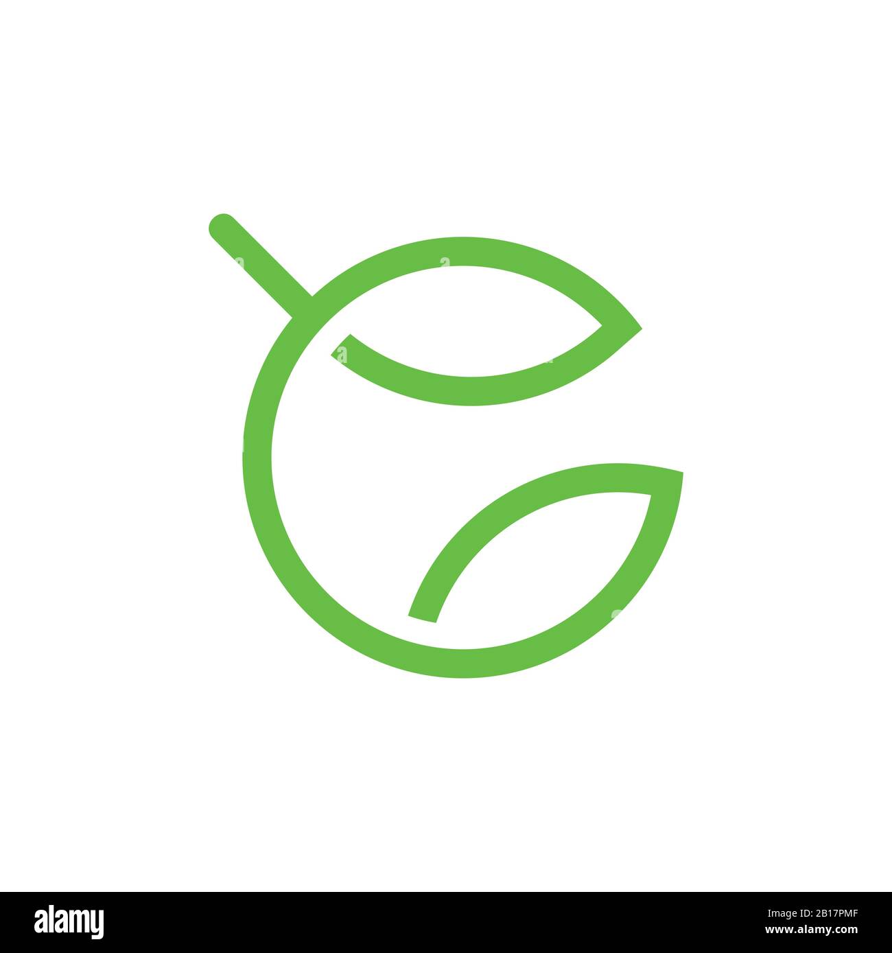 letter c leaf line geometric logo vector Stock Vector Image & Art - Alamy