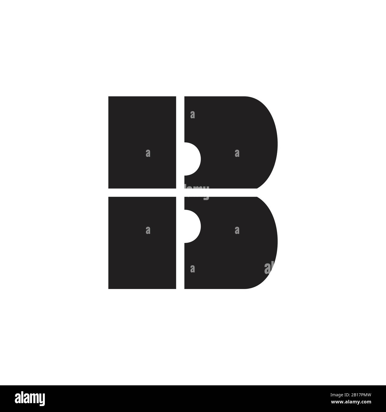 letter b window design geometric logo vector Stock Vector Image & Art ...