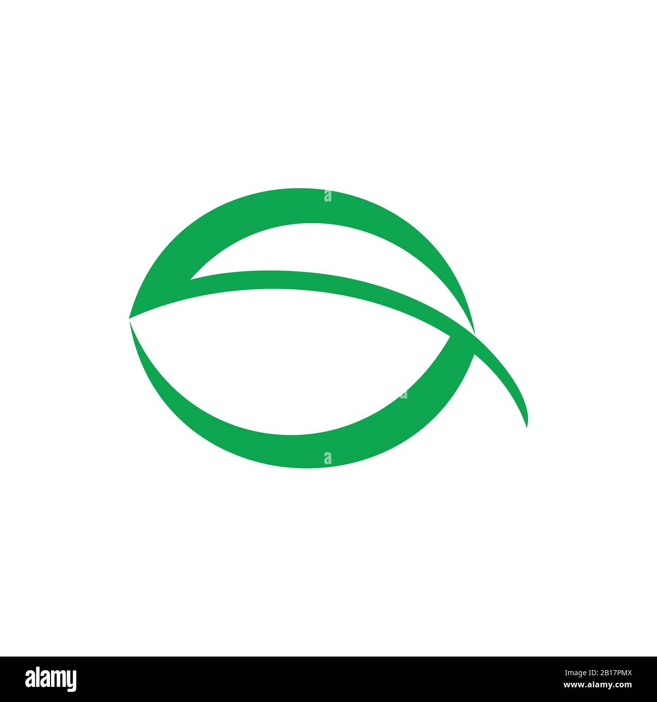 simple geometric green leaf shape logo Stock Vector Image & Art - Alamy
