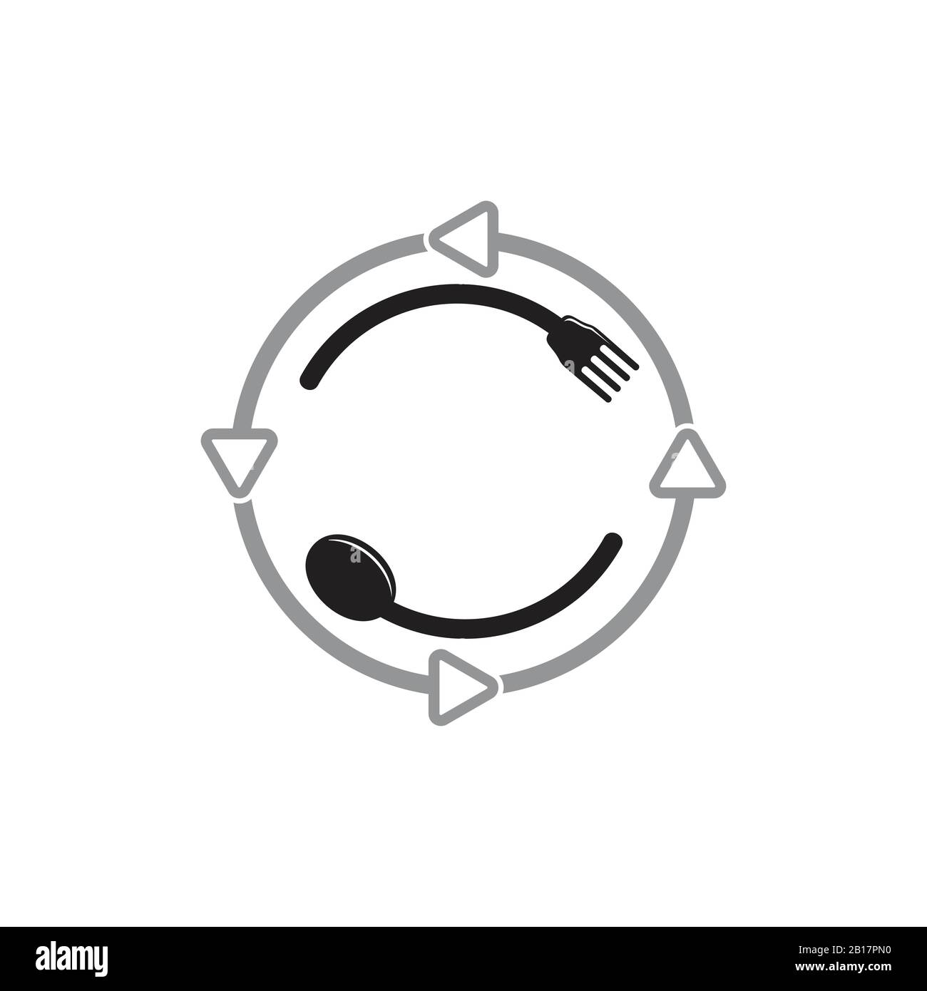 circle motion spoon fork symbol decor vector Stock Vector Image & Art ...