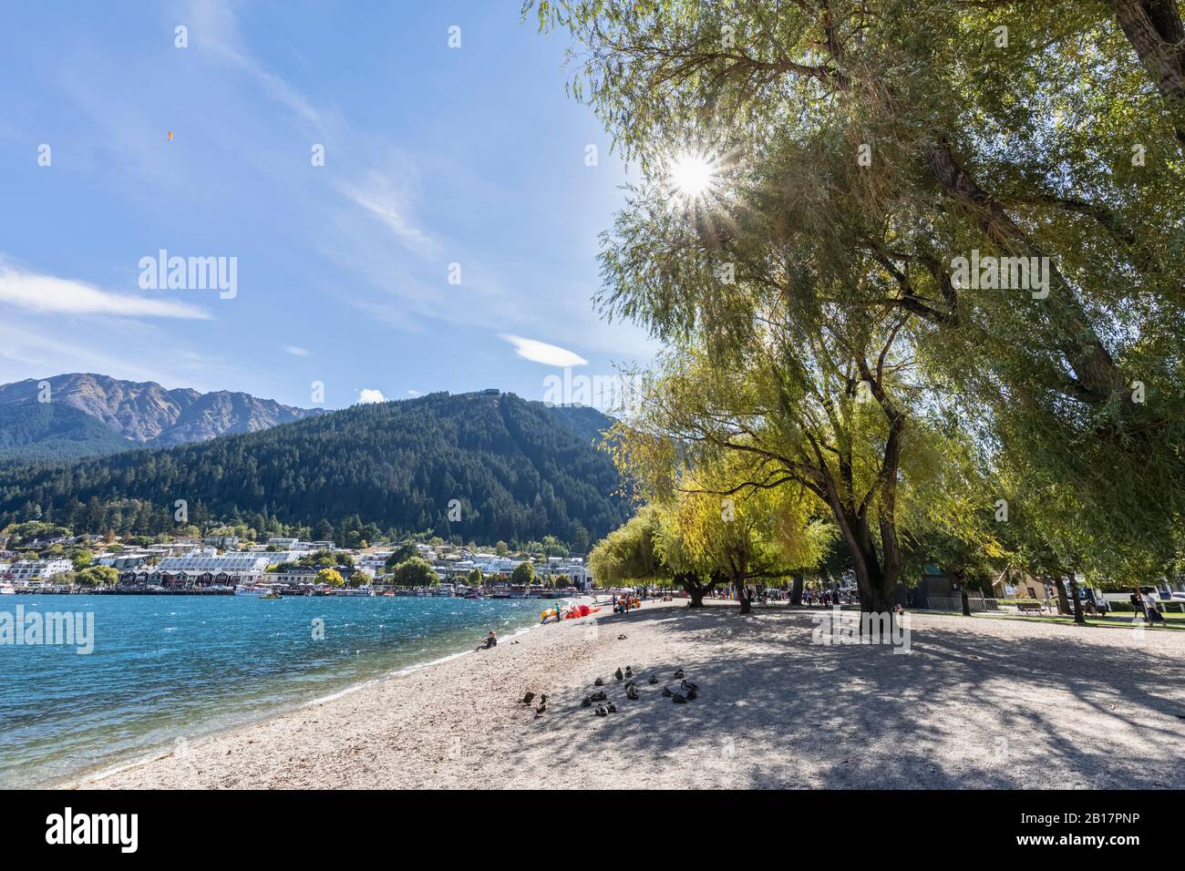 Queenstown bay sunny day hi-res stock photography and images - Alamy