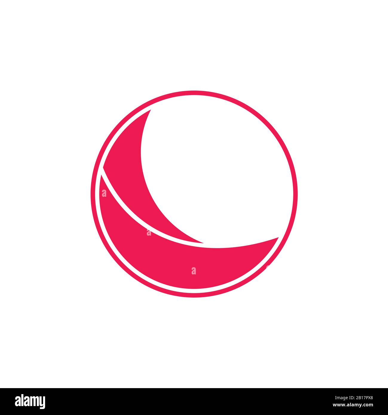 circle curves geometric shape abstract logo vector Stock Vector Image ...