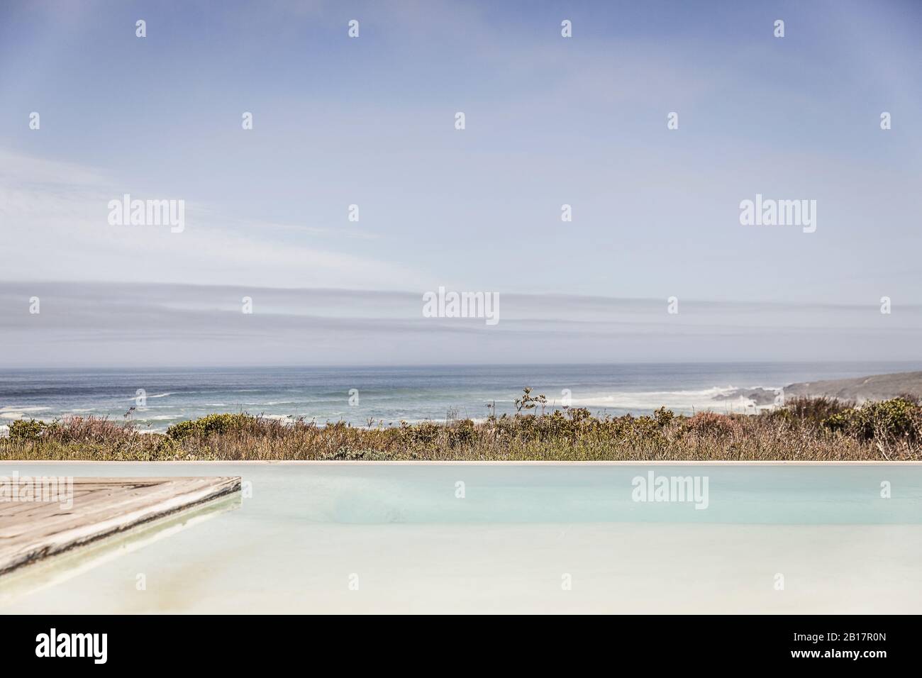 Beach house with pool Stock Photo - Alamy