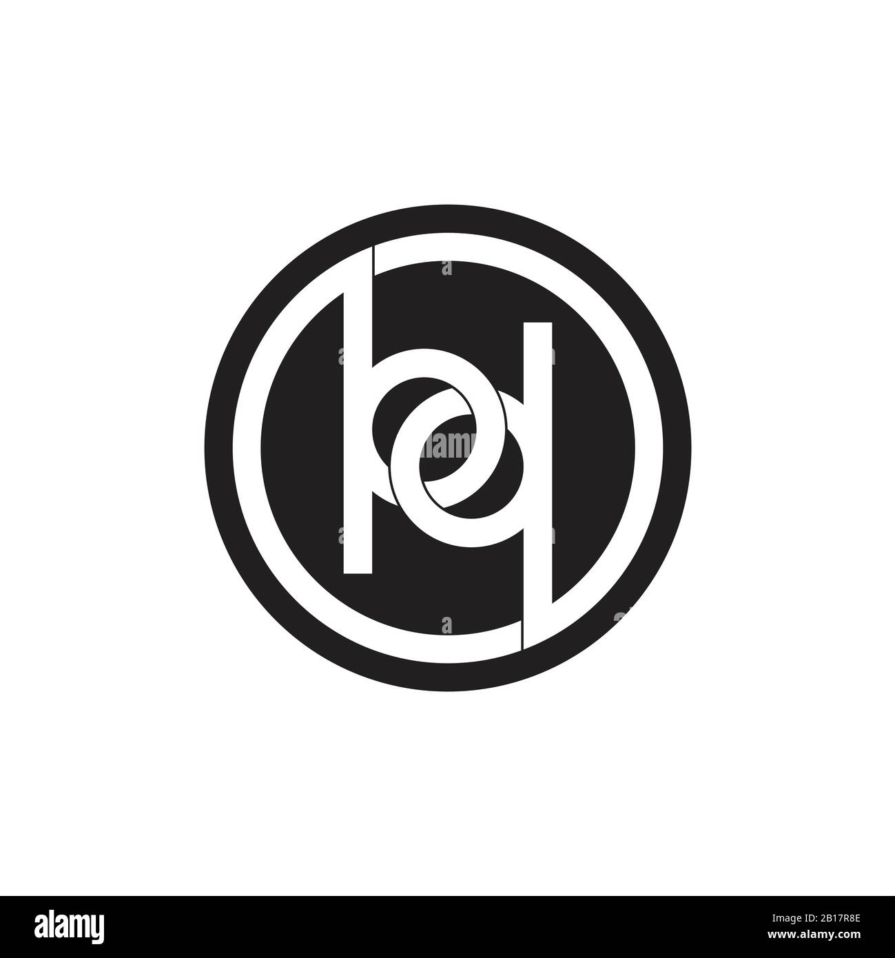 abstract letter hd circle linked logo vector Stock Vector Image & Art ...