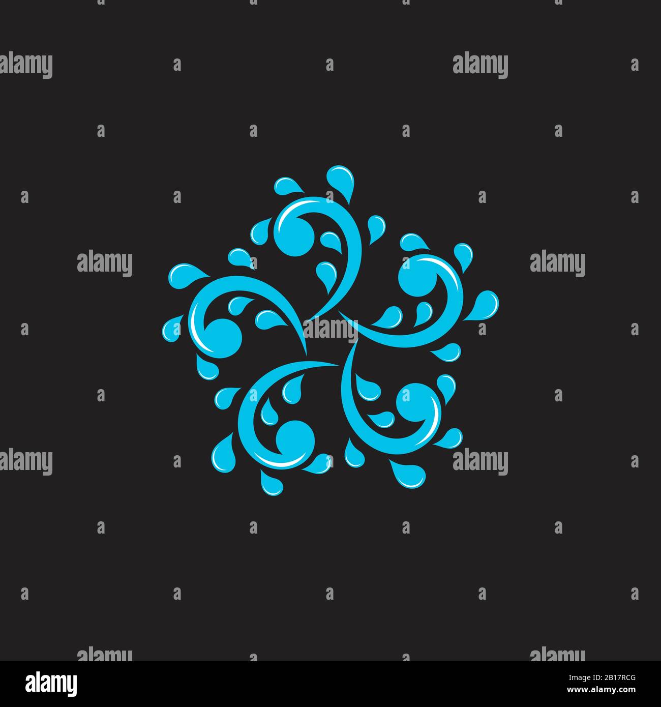 water swirl splash symbol decoration logo vector Stock Vector Image ...
