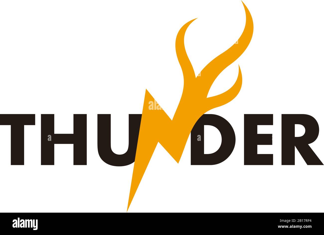 text thunder motion colorful powerful symbol logo vector Stock Vector ...