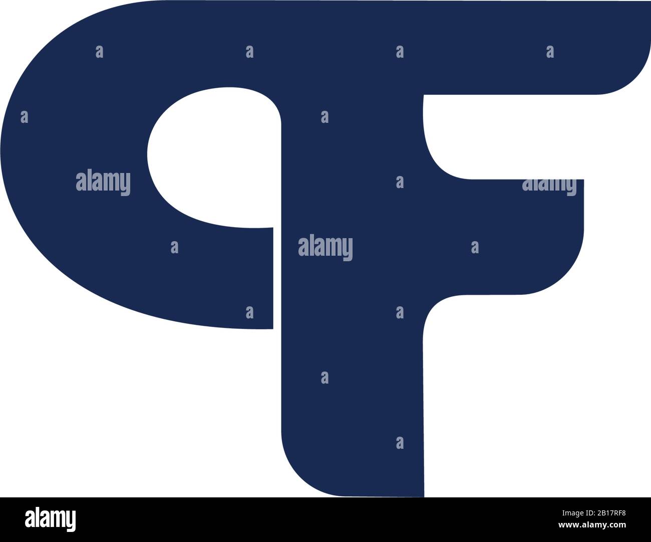 letter qf symbol motion curves simple design logo vector Stock Vector ...