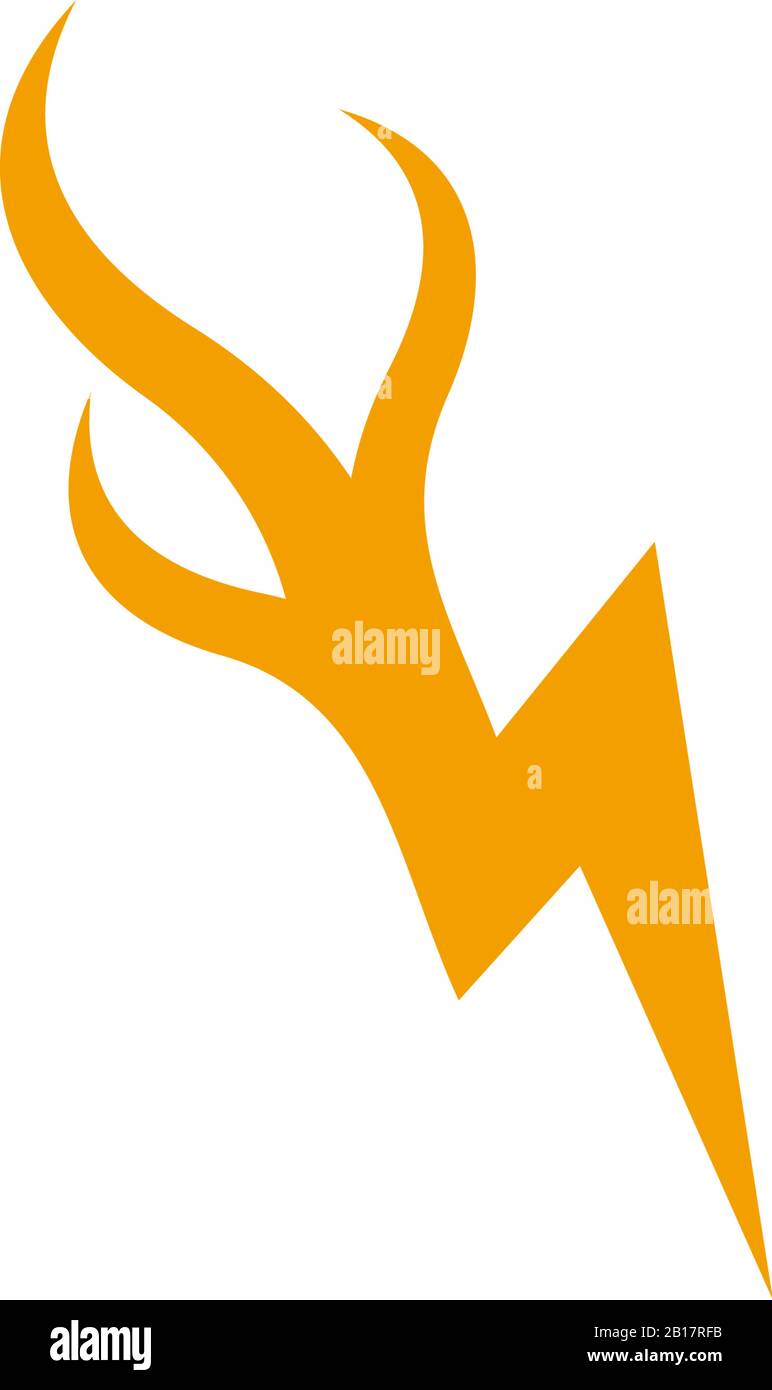 thunder curves motion design symbol logo vector Stock Vector Image ...