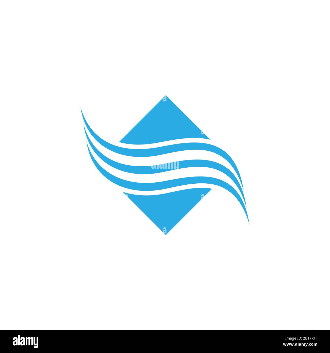square stripes blue wave curves design logo vector Stock Vector Image ...