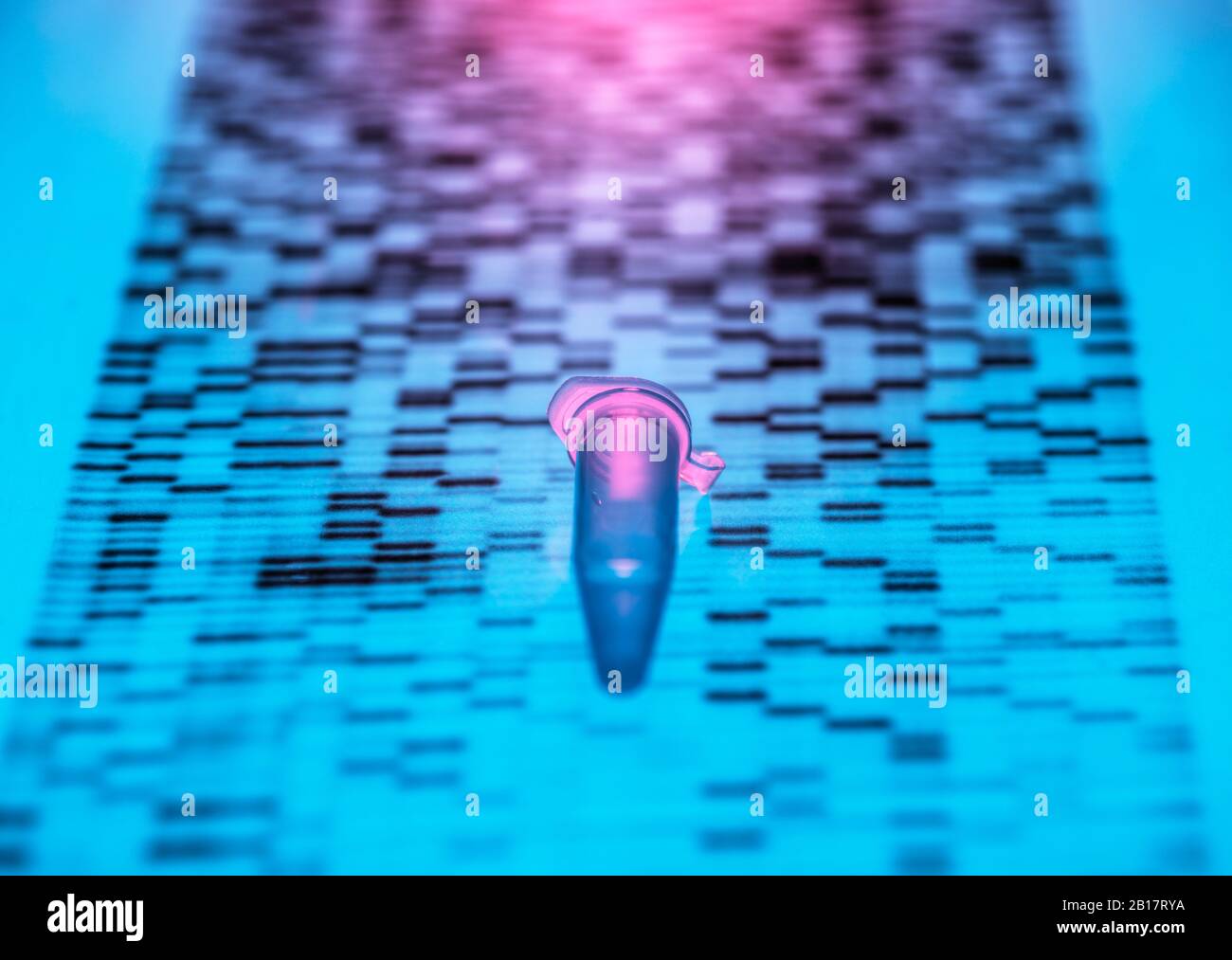 Close-up of DNA sample lying on DNA sequencing result chart Stock Photo ...
