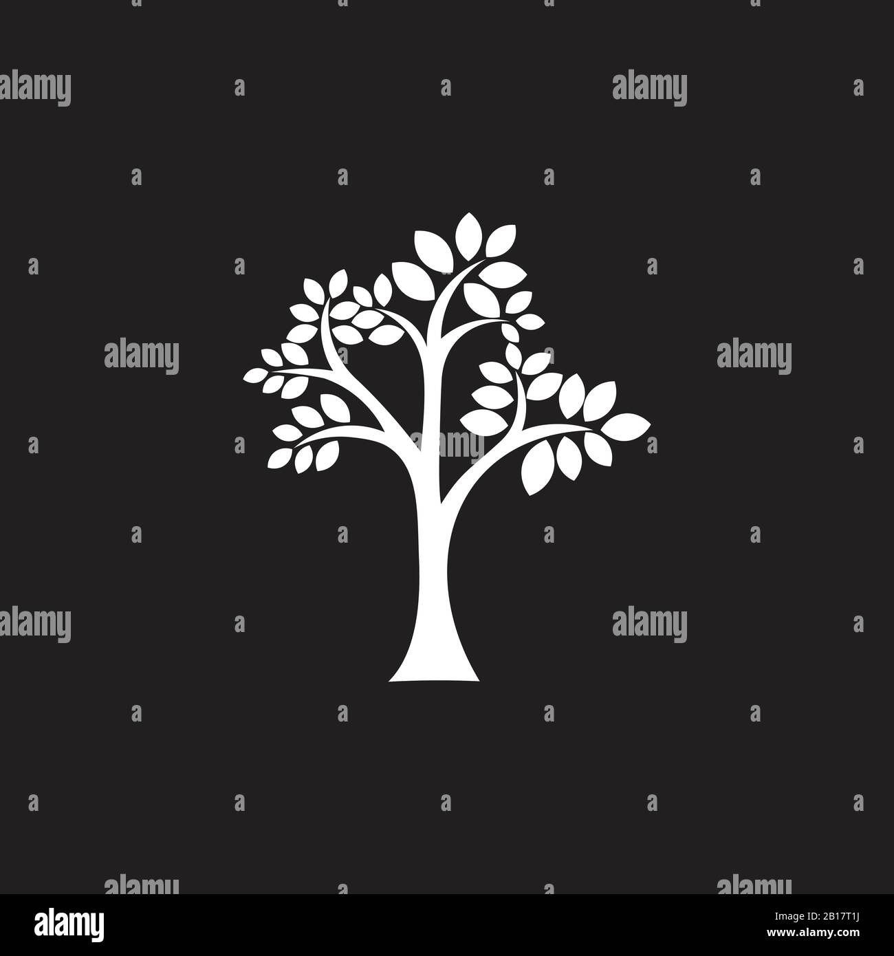 simple tree symbol decoration vector Stock Vector Image & Art - Alamy