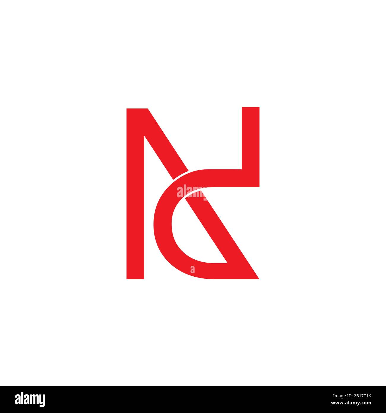 letter nd simple geometric line logo vector Stock Vector Image & Art ...