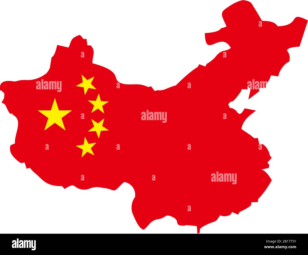 Chinese flag world map Stock Vector Images - Alamy