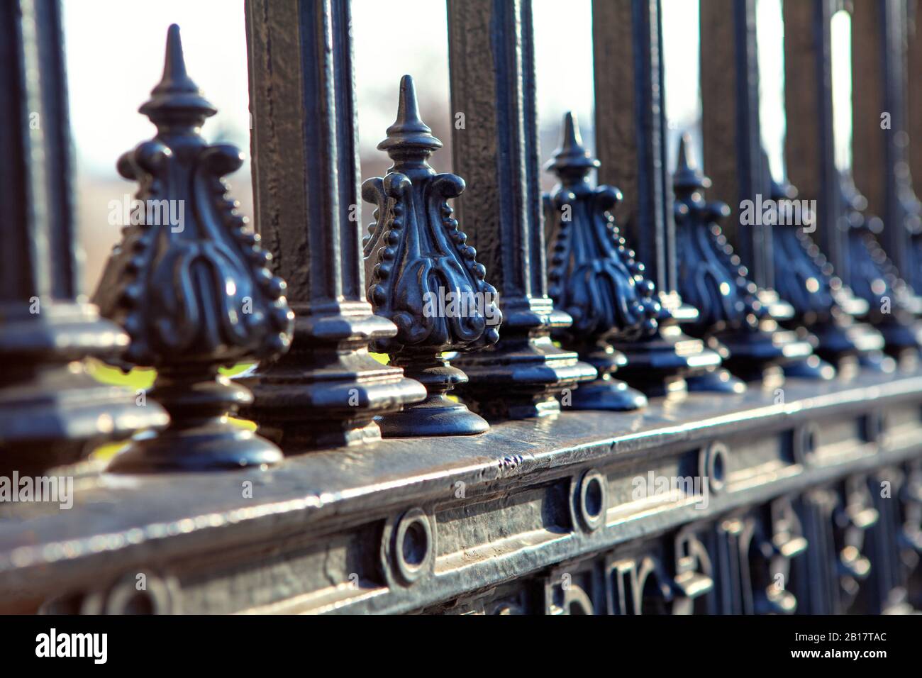 details of the fence made in baroque style Stock Photo - Alamy