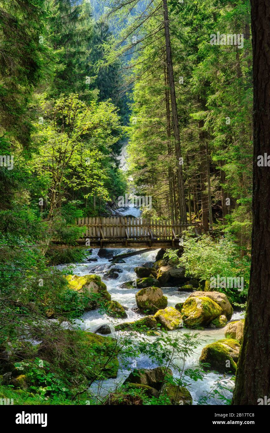 Italy, Dolomites, Trentino, Genova Valley, Sarca river Stock Photo - Alamy