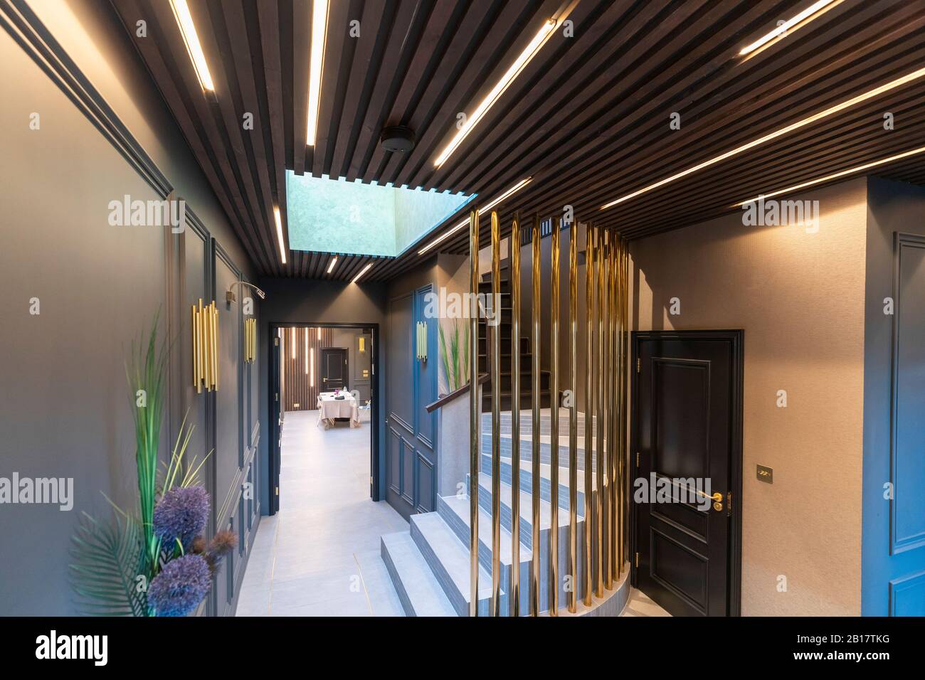 Interior view hallway luxurious property hi-res stock photography and ...